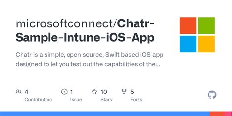 Github Microsoftconnectchatr Sample Intune Ios App Chatr Is A