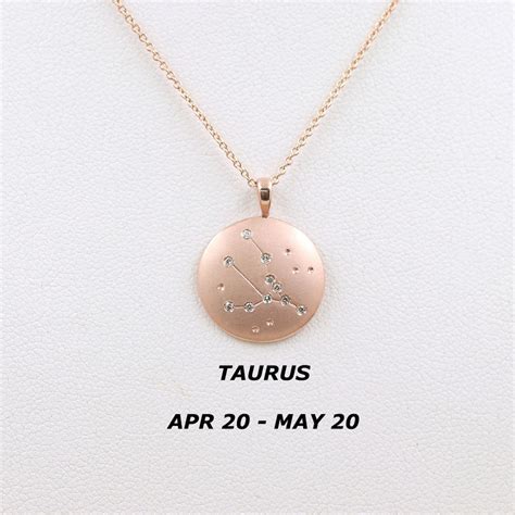 TAURUS Zodiac Sign Necklace Diamond Necklace 14k Gold Necklace