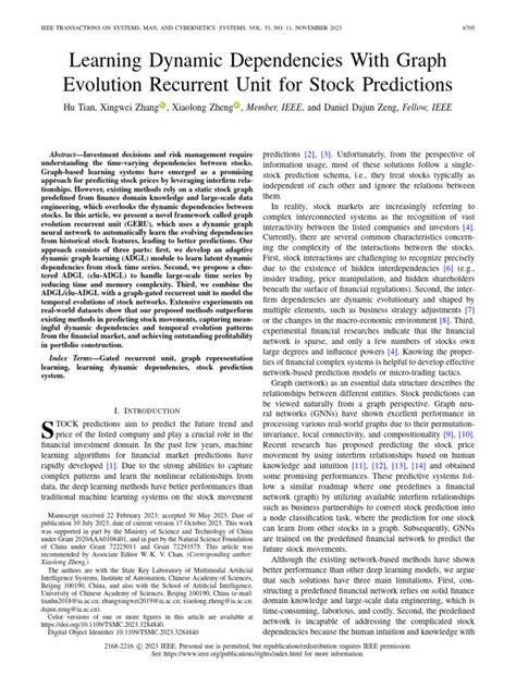 Learning Dynamic Dependencies With Graph Evolution Recurrent Unit For Stock Predictions Pdf