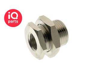 Nickel Plated Brass Bulkhead Connector Metric Male BSP Female IQ Parts Shop