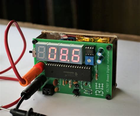 Rechargeable Digital Voltmeter Using Icl7107 Adc Power Supply Circuit