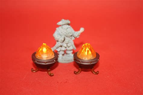 Led Light Up Braziers Set Of 2 For Dungeons And Dragons Pathfinder