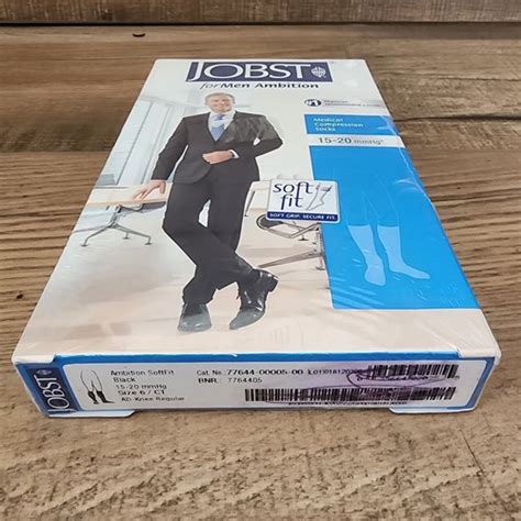 Jobst For Men Ambition Knee High Softfit 15 20 Mmhg Black Sz 6 Ebay