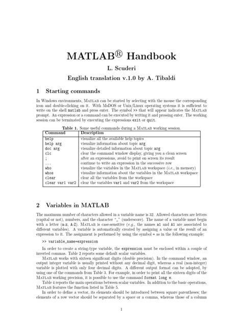 matlab handbook pdf equations applied mathematics