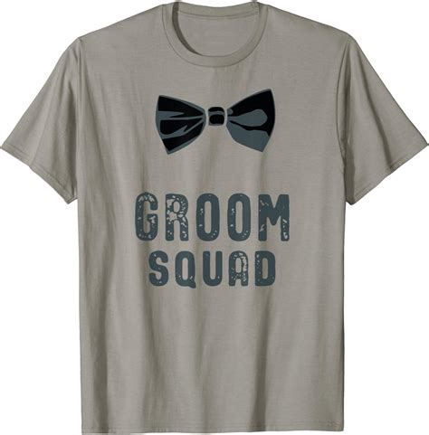 Herren Fliege Bräutigam Groom Squad Junggesellenabschied T Shirt