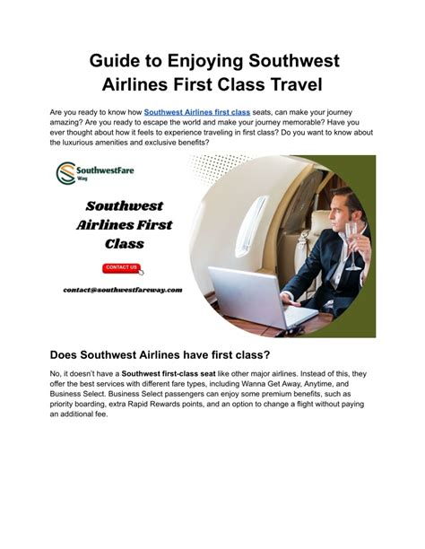 Ppt How To Upgrade To First Class On Southwest Airlines Powerpoint