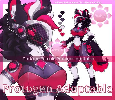Do You Like Proto Gals Red Female Protogen Adoptable Art By Solaria5