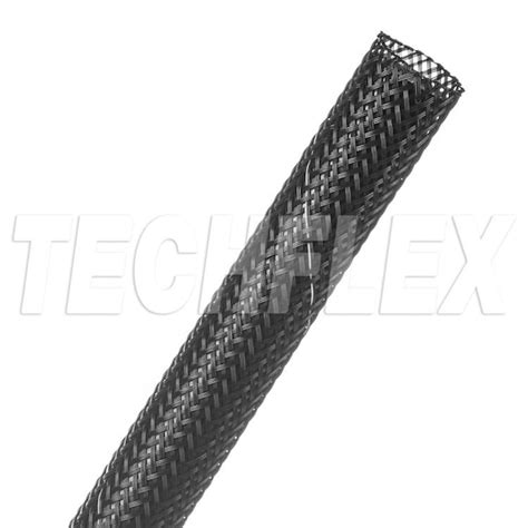 Techflex Halar Sleeving 1 2 Black W White Tracer 100 Htn0 50tb Zoro