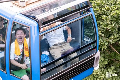 ドラゴンドラ乗車中の、さらば青春の光、森田さんが手を振り返してくれた！ Fujirock Express 23 フジロック会場から