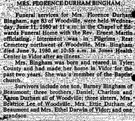 Florence Mary Maybell Durham Bingham 1897 1980 Find A Grave Memorial