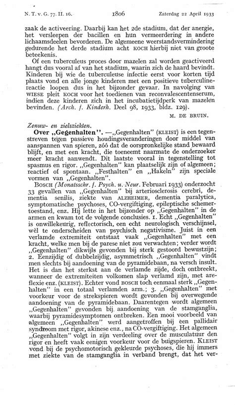 Over Gegenhalten Nederlands Tijdschrift Voor Geneeskunde
