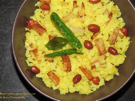 North Indian Style Poha With Deep Fried Potatoes And Peanuts Sunday