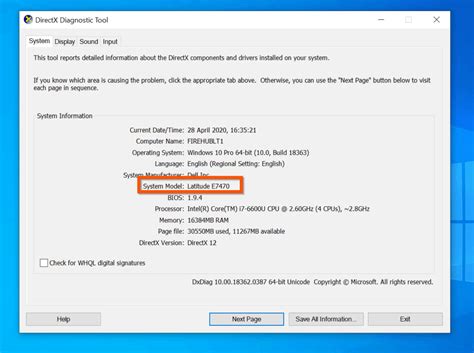 How To Find Laptop Model On Windows 10
