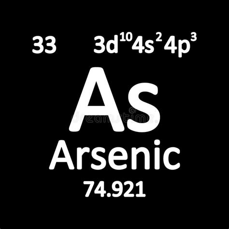 Periodic Table Element Arsenic Icon Stock Illustration Illustration