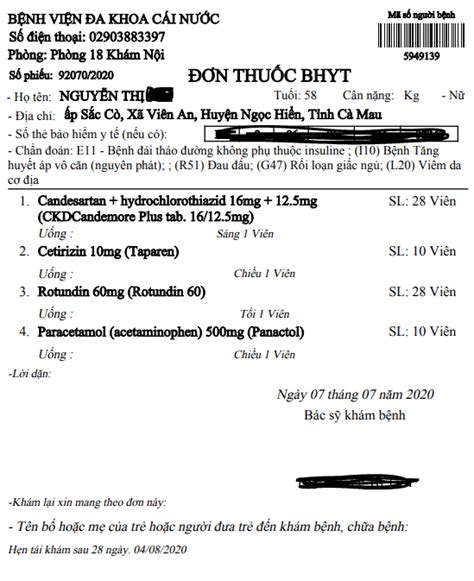 KÊ ĐƠn ThuỐc