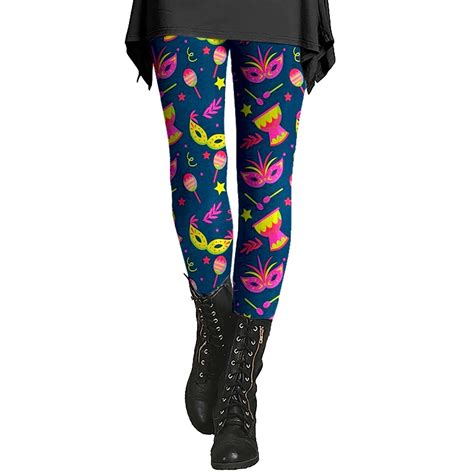 Bunenne Womens Yoga Pants Leggings For Women Carnival Fancy Printed