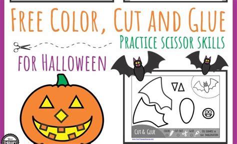 Color Cut Glue Halloween Practice Scissor Skills Everyone Seems To