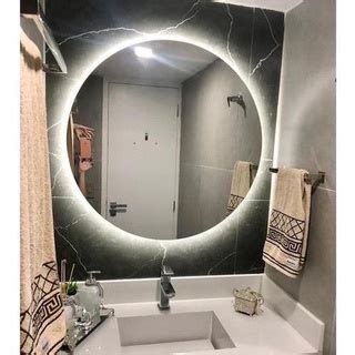 Espelho Redondo Led 70Cm X 70Cm Lapidado Shopee Brasil