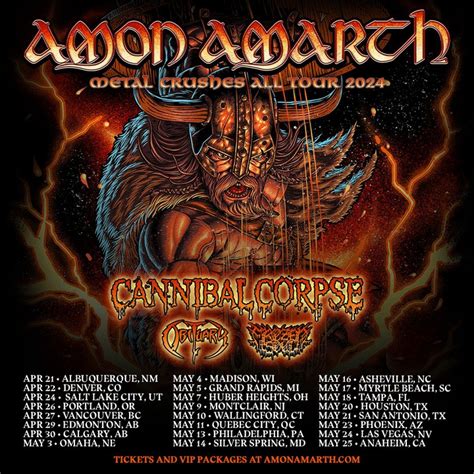 Amon Amarth Concerts And Live Tour Dates 2024 2025 Tickets Bandsintown