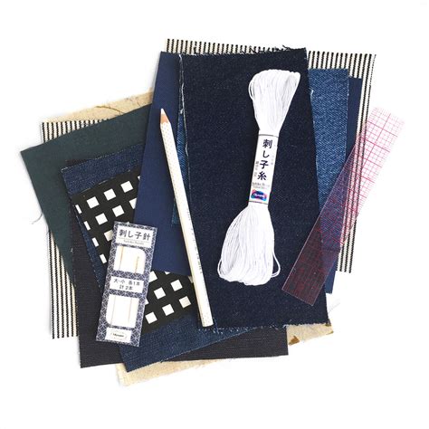 Sashiko Mending Kit A Diy Guide To Decorative Functional Patching B