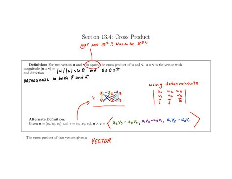13 4 Cross Product Multivariable Calculus Section 13 Cross Product
