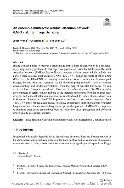 An Ensemble Multi Scale Residual Attention Network Emra Net For Image