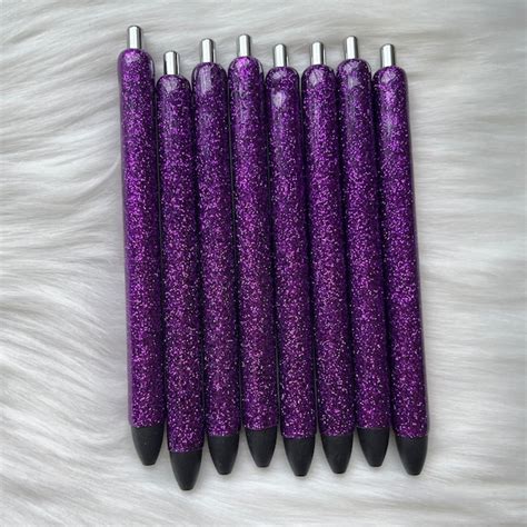Glitter Purple Ink Pen Etsy