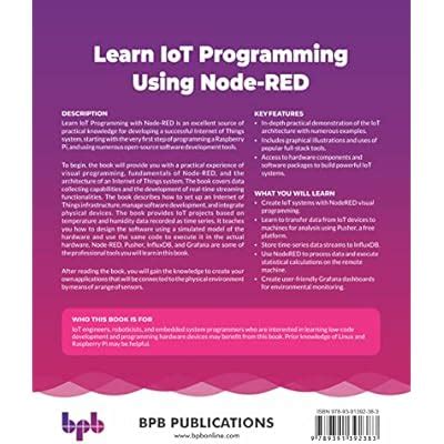 Buy Learn IoT Programming Using Node RED Begin To Code Full Stack IoT