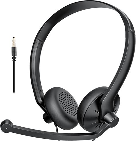 Binnune Wired Headphones With Microphone Headset 35mm On