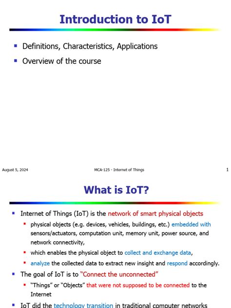 01 Introduction To Iot Pdf Internet Of Things Wireless Sensor Network