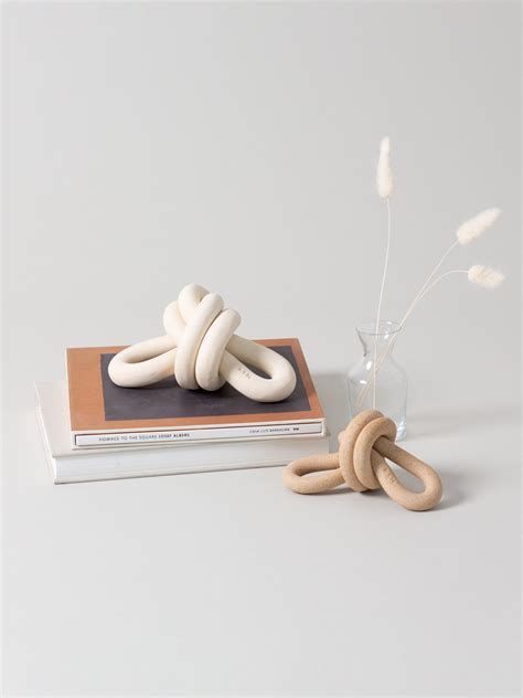 Xl Double Loop Knot White Sin Ceramics And Home Goods Made In