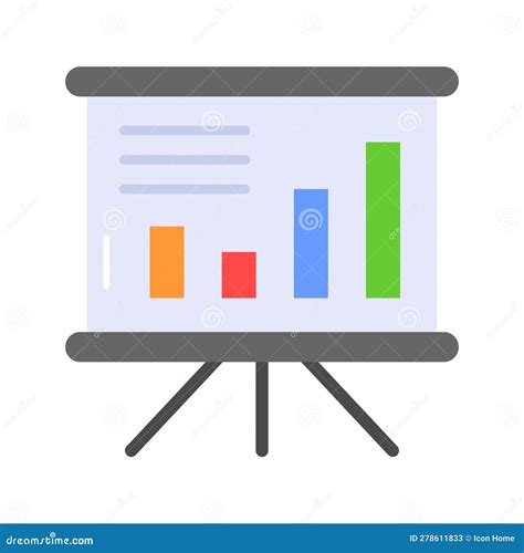 Bar Chart On Board Denoting Vector Of Presentation Board In Modern