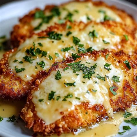 Breaded Chicken Cutlets With Melted Cheese And Parsley A Classic Comfort Food Recipes Comfort Food
