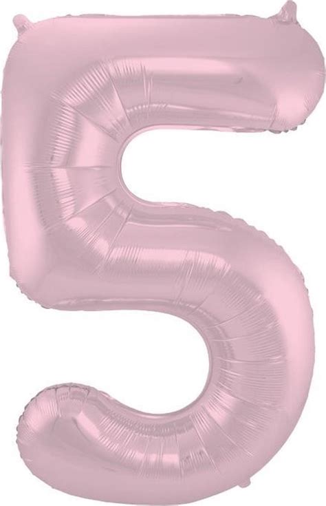 Folie Ballon Cijfer Mat Pastel Pink Cm Bol