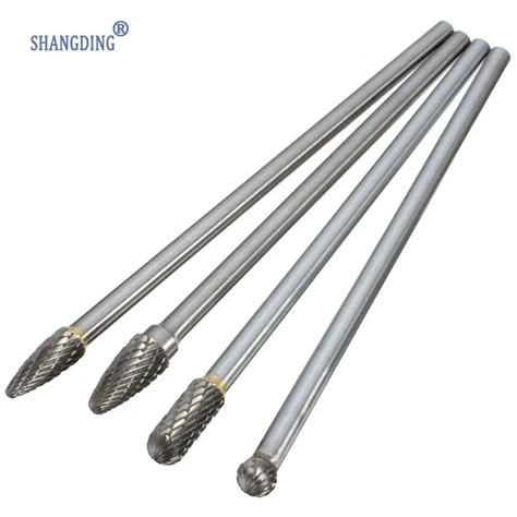 High Efficiency Rotary Burr Inch Shank Inch Long Reach Double Cut Carbide Set Long Service
