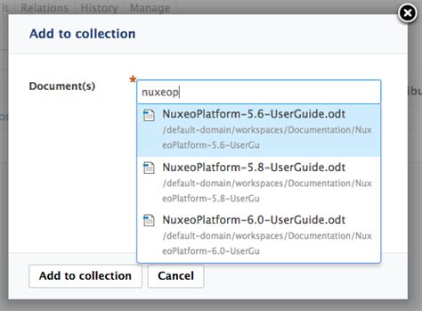 Collections Nuxeo Documentation