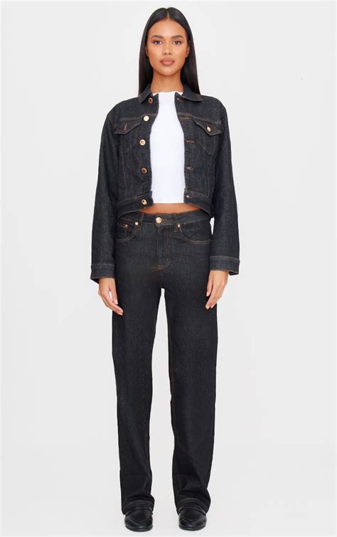 Raw Indigo Wash Contrast Stitch Straight Leg Jean Denim