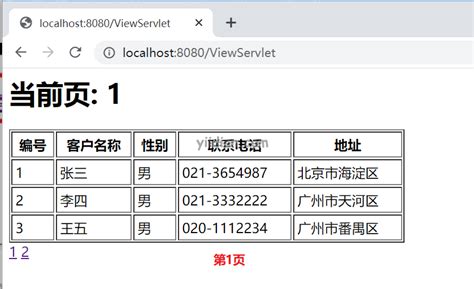 使用servlet完成分页 Servlet教程 一点教程