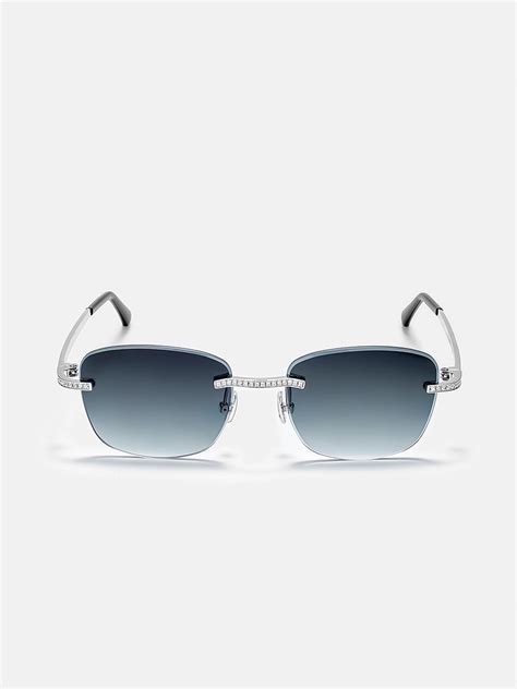 Moissanite Rounded Rectangle Sunglasses Icegiant
