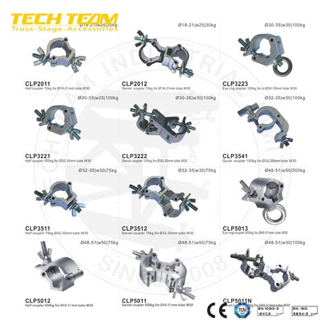 D50 Aluminum Tube Clamp With Conical Connector Truss Clamps Buy Tube