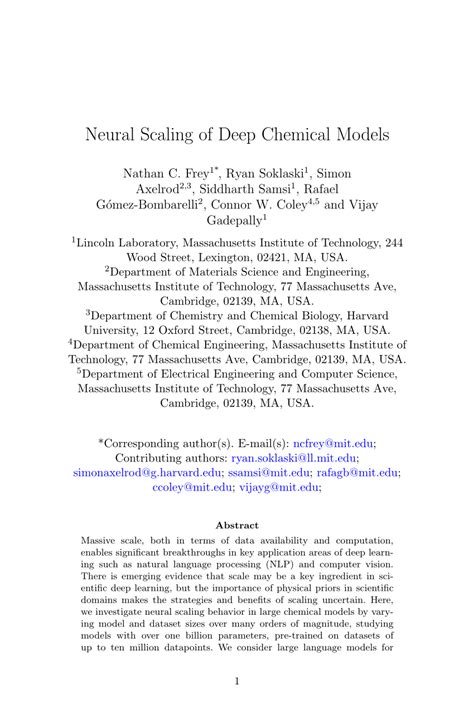 PDF Neural Scaling Of Deep Chemical Models
