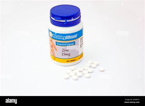 Zinc Tablets Can Lessen The Severity And Duration Of The Common Cold So Speeds Recovery Stock