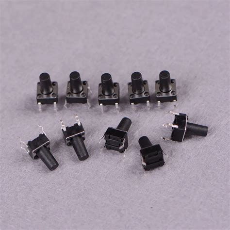 100pcs 6x6x10mm Waterproof Micro Switch Dip Tactile Tact Mini Push