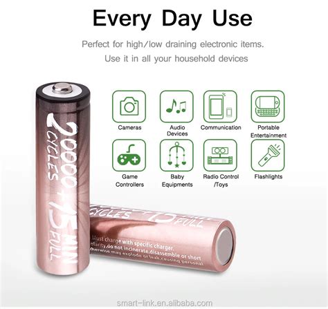 Popular 1 5v Lithium Ion Aa Rechargeable Battery With Charger Buy