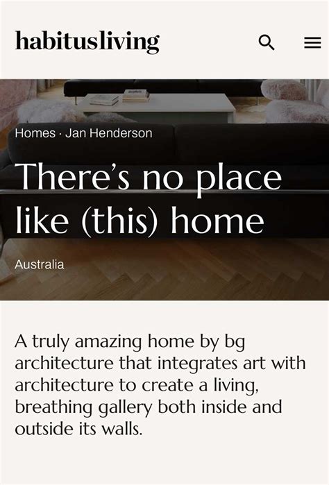 Bg Architecture There Is No Place Like Home