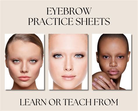 eyebrow practice sheets brow mapping microblading practice