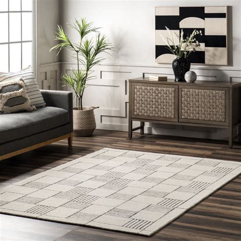 Latitude Run® Danika Abstract Wool Area Rug For Living Room Bedroom