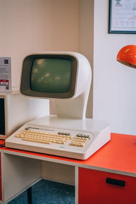 Retro Futuristic Computer Desk Setup