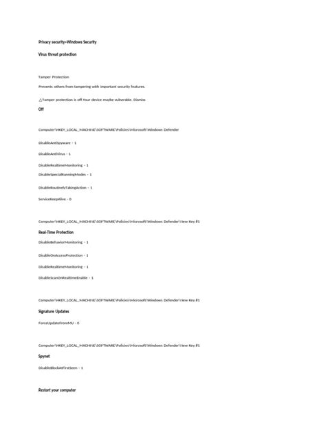 How To Disable Microsoft Defender In Windows 11 Part 1 Pdf