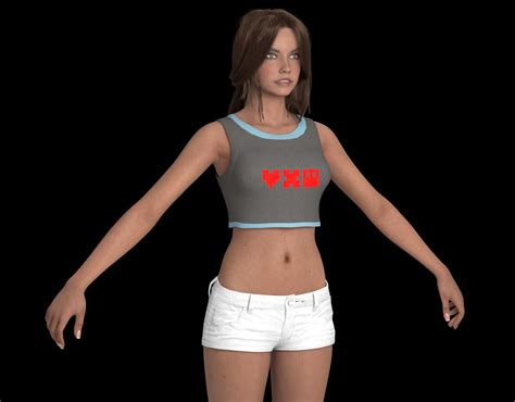 Girl Naked Textured D Model D Model Cgtrader